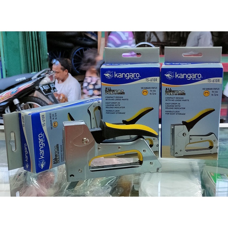Jual ORIGINAL STAPLER TEMBAK / STAPLES TEMBAK KANGARO TS-610R | Shopee ...