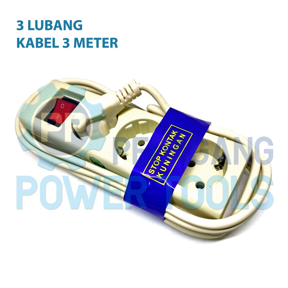 Jual STOP KONTAK 3 LUBANG 3 METER SNI 503-3M COLOKAN CABANG KABEL ...