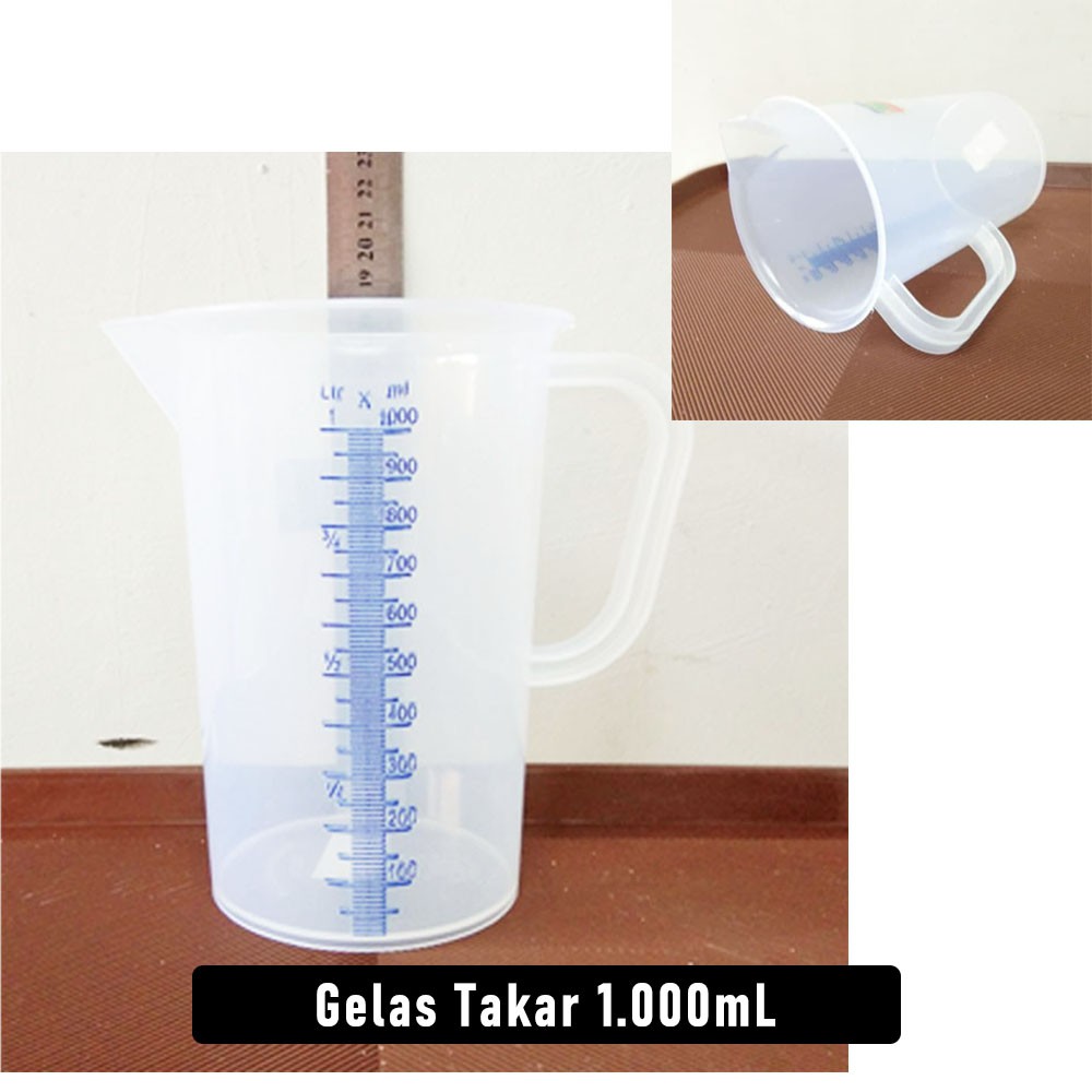 Jual Gelas Takar 1000mL 1 Liter 1 ltr - Takaran Kue Air Plastik Green ...