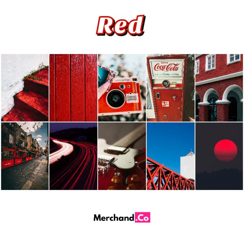 Jual (12 pcs) A5 POSTER DINDING AESTHETIC / RED / POSTER MINI AESTHETIC ...