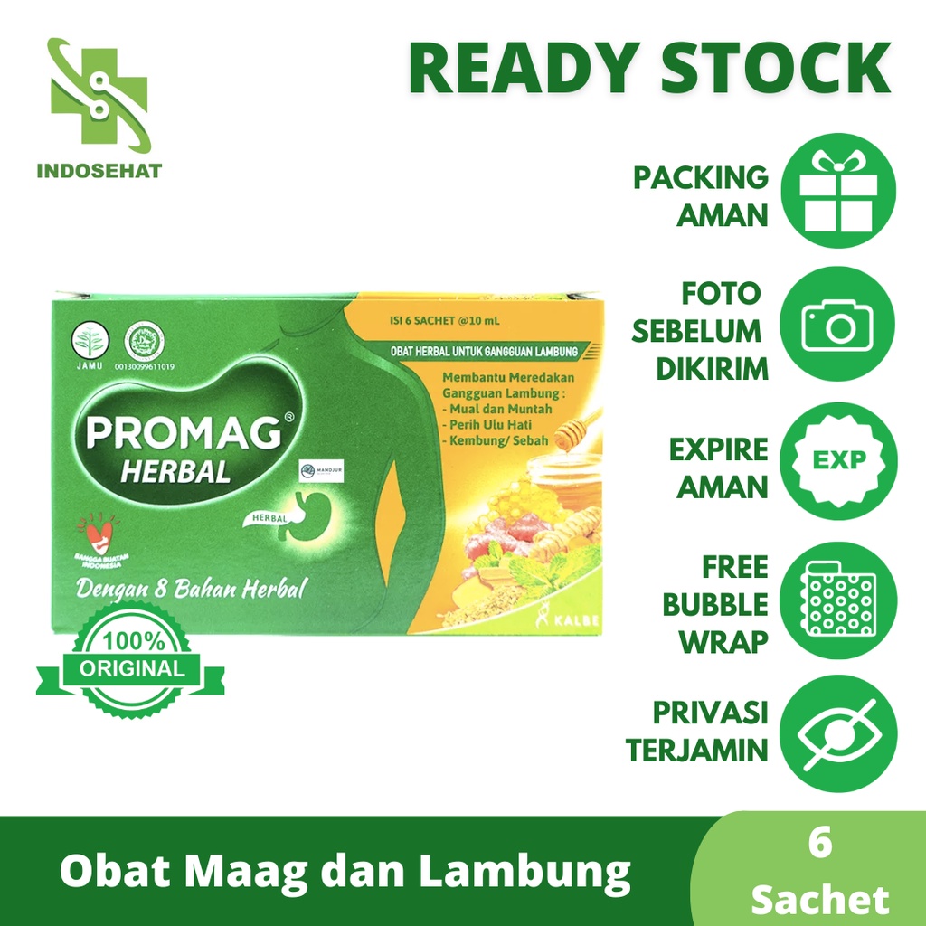 Jual Promag HERBAL (PENGGANTI GAZERO) 10ml 6 sachet (obat kembung, asam ...