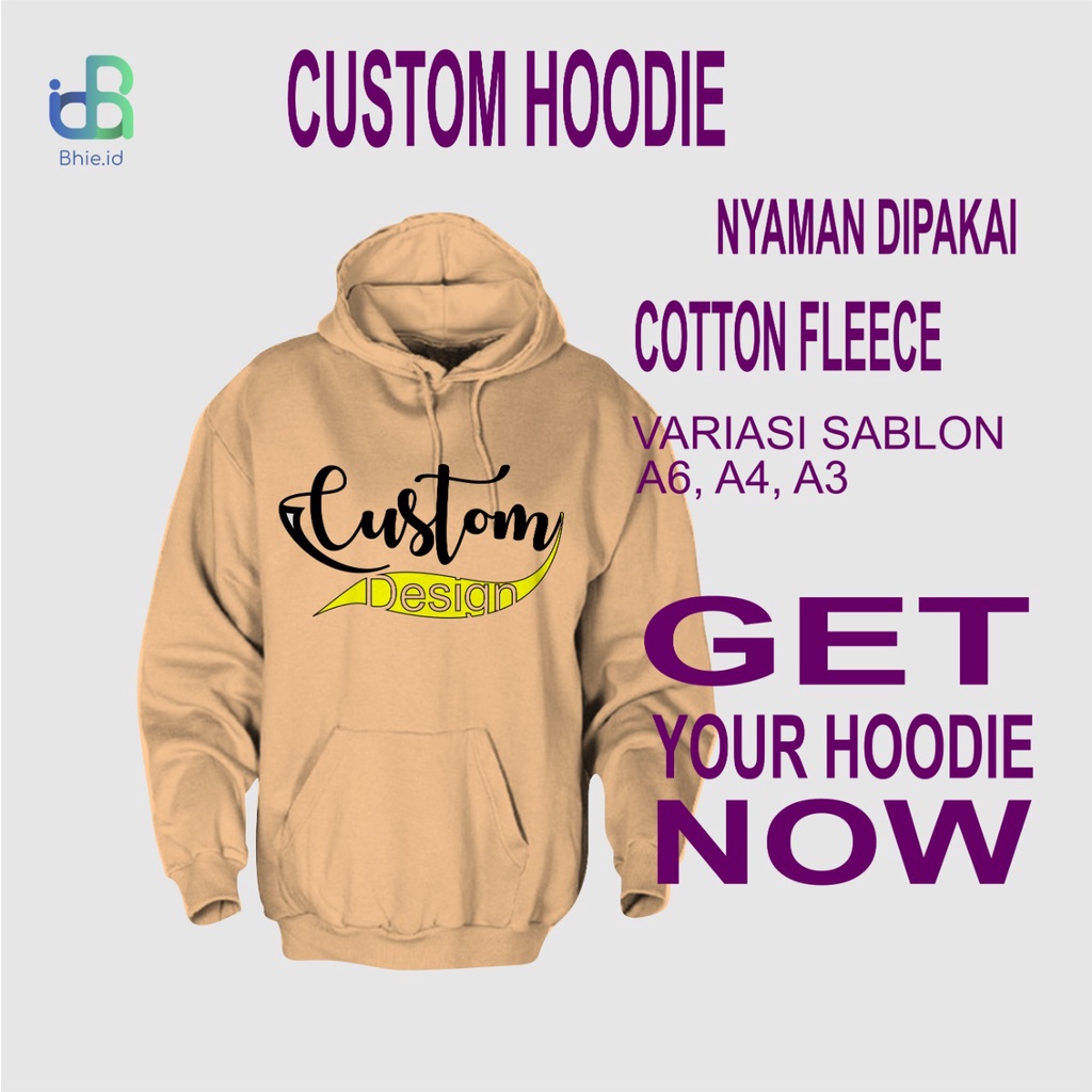 Jual Baju Atasan Jaket Hoodie Unisex Dewasa Design Custom Gambar Kata ...