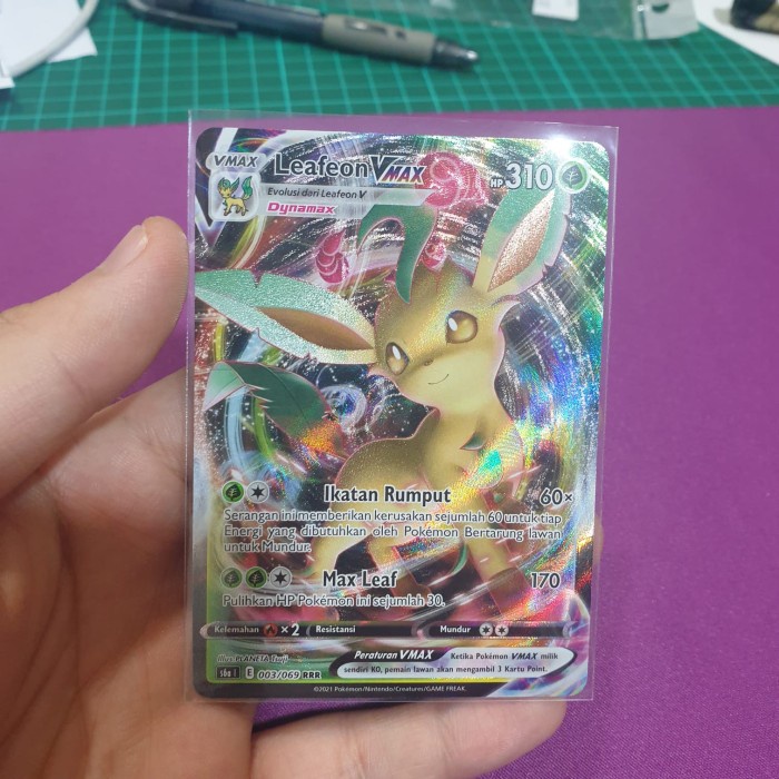 Jual Kartu Pokemon Indonesia - Set 9 - Leafeon Vmax | Shopee Indonesia