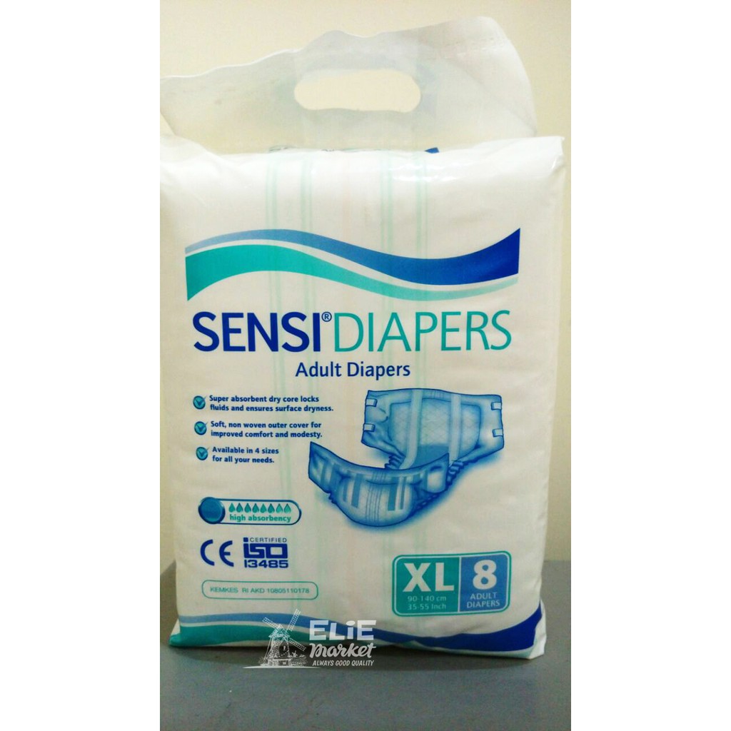 Jual SENSI ADULT DIAPERS Ukuran XL / Popok Dewasa / Popok Perekat (PACK ... Jual SENSI ADULT DIAPERS Ukuran XL / Popok Dewasa / Popok Perekat (PACK ...