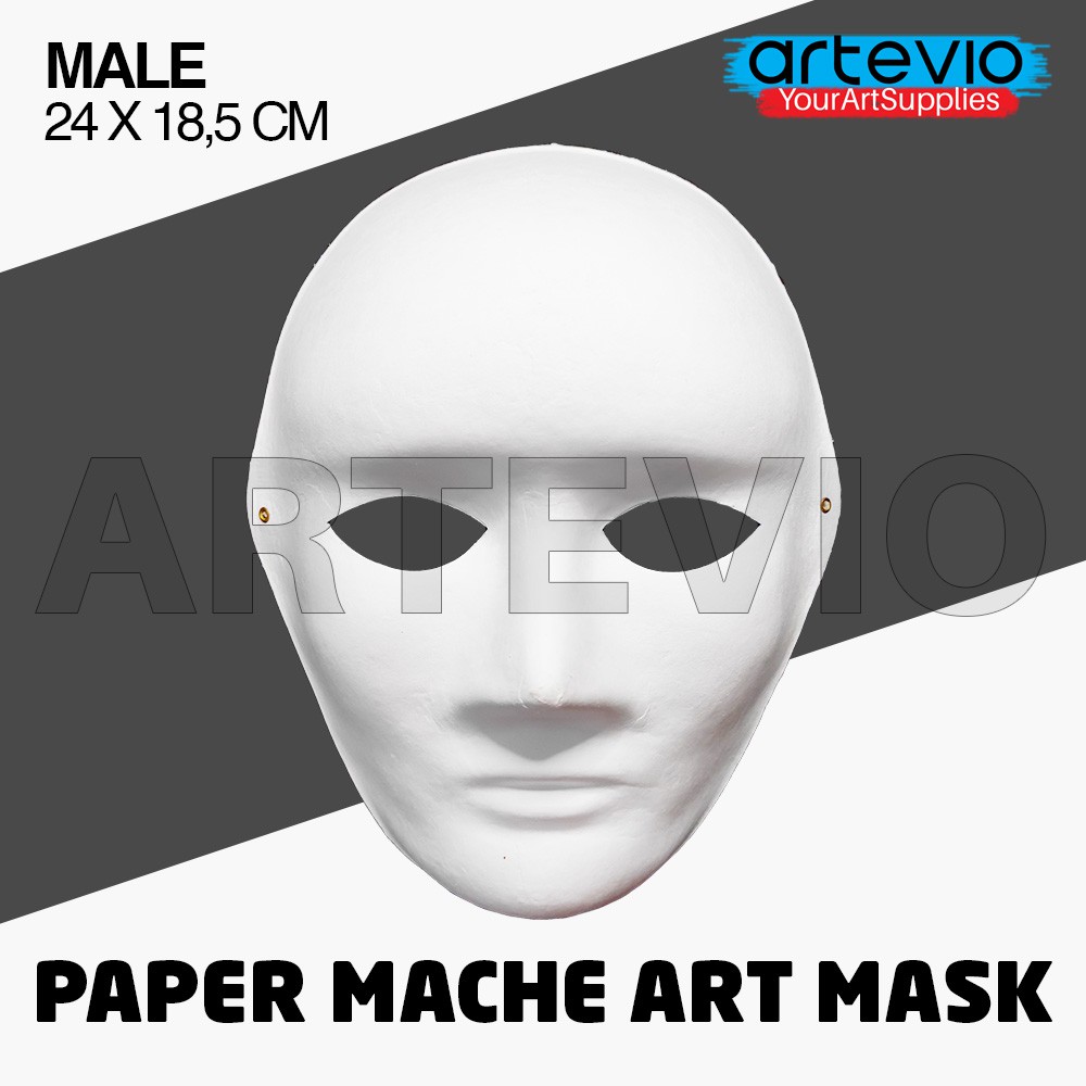 Jual Topeng Lukis Wajah / Topeng Putih Polos / Topeng Male | Shopee ...