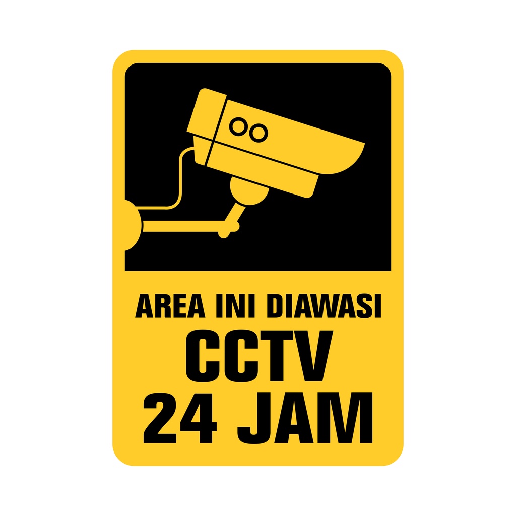 Jual RAMBU AREA INI DIAWASI CCTV 24 JAM 35CM X 50CM PLAT ALUMUNIUM ...