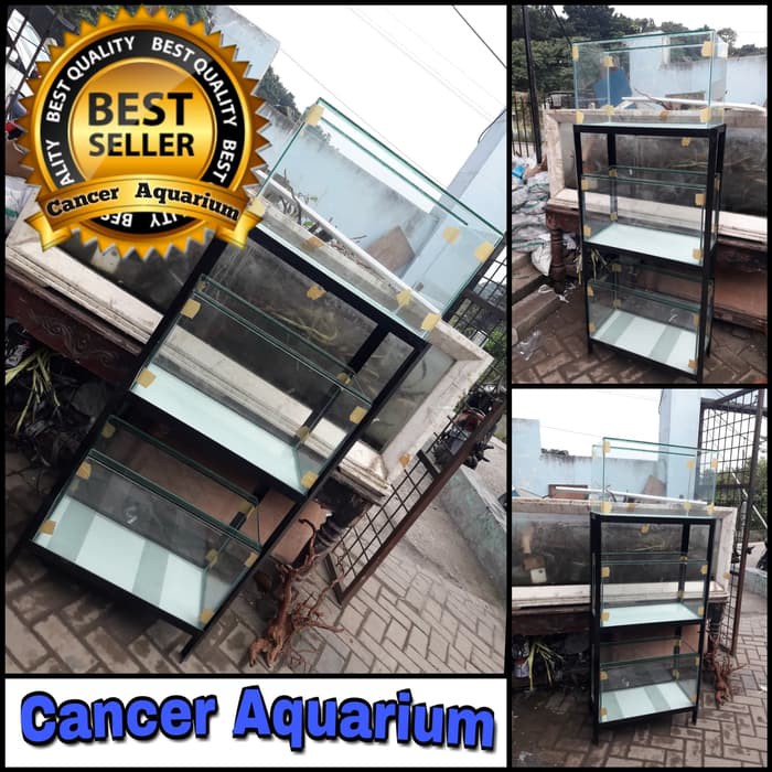 Jual 1 Set Aquarium 60x30x35 Dan Rak Besi Sikunya | Shopee Indonesia