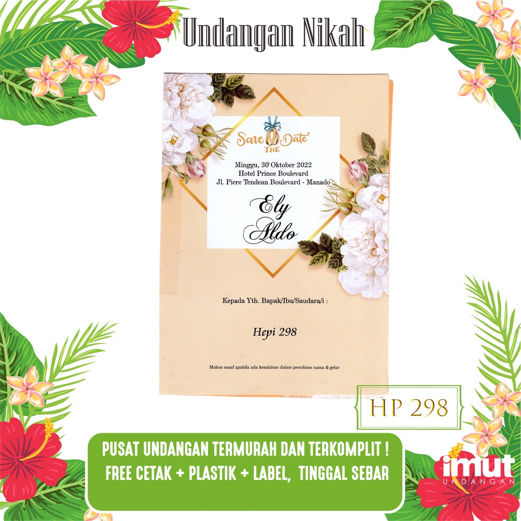 Jual Blangko Undangan Murah Hepi 298 | Shopee Indonesia