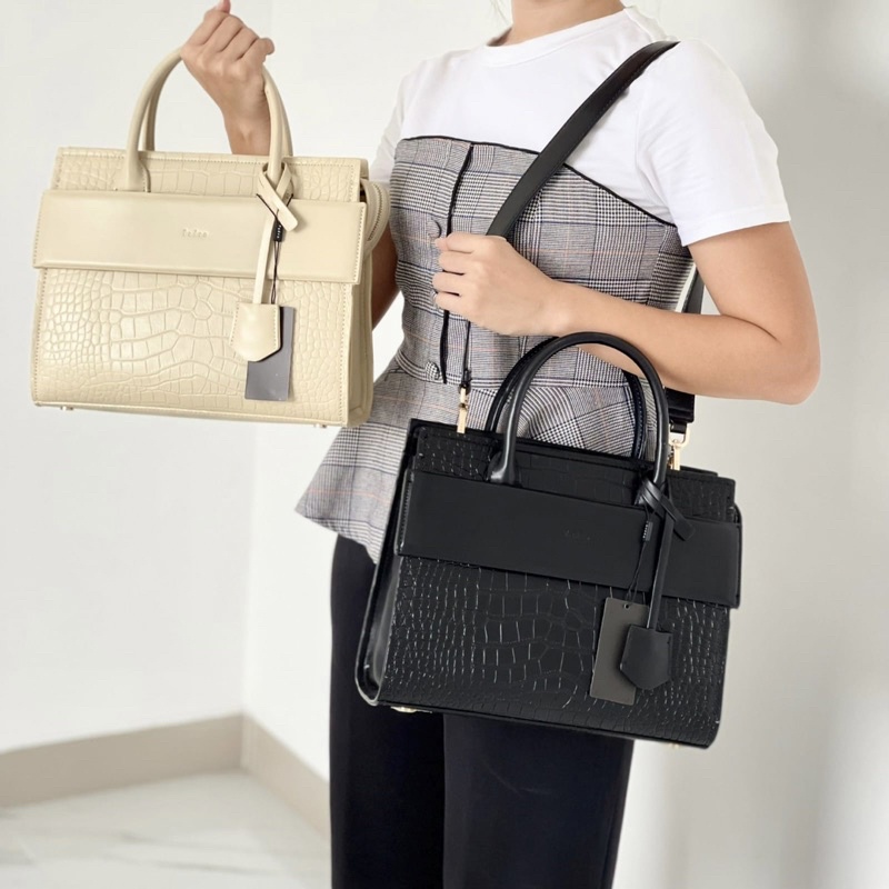 Jual PEDRO - Croco Top Handle Bag | Shopee Indonesia