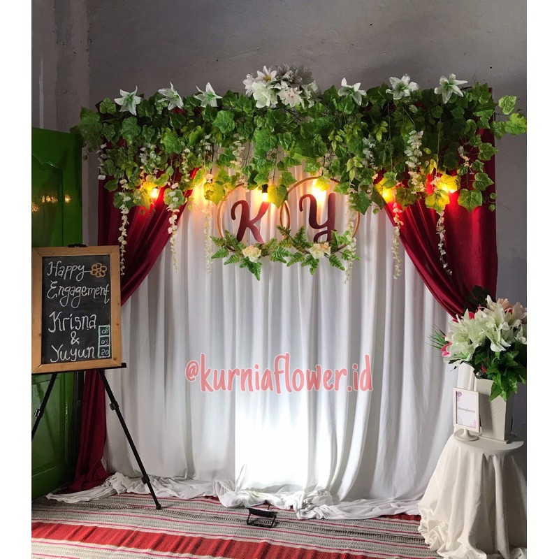 Jual Paket dekorasi lengkap 1set warna maron, dekorasi wedding ...