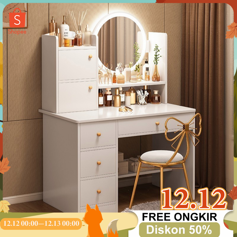 Jual IH Meja Rias dengan lampu LED Meja Rias Putih Kaca Meja Rias ...