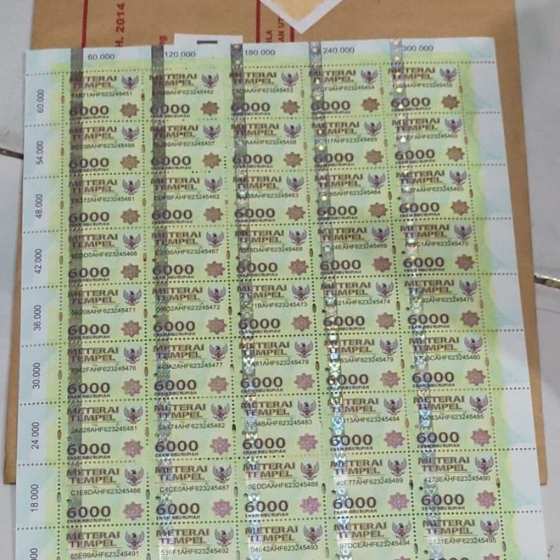 MATERAI 6000 ASLI POS | Shopee Indonesia