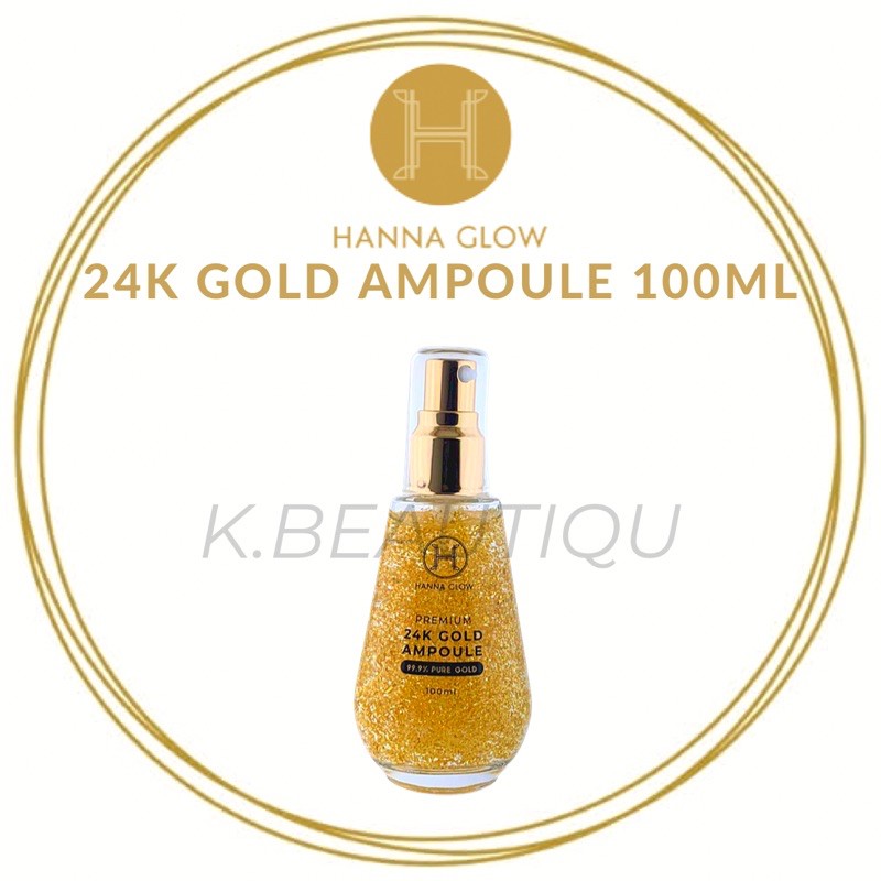 Jual Hanna Glow - Premium 24K Gold Ampoule (100ml) 100% ORIGINAL BPOM Indonesia|Shopee Indonesia