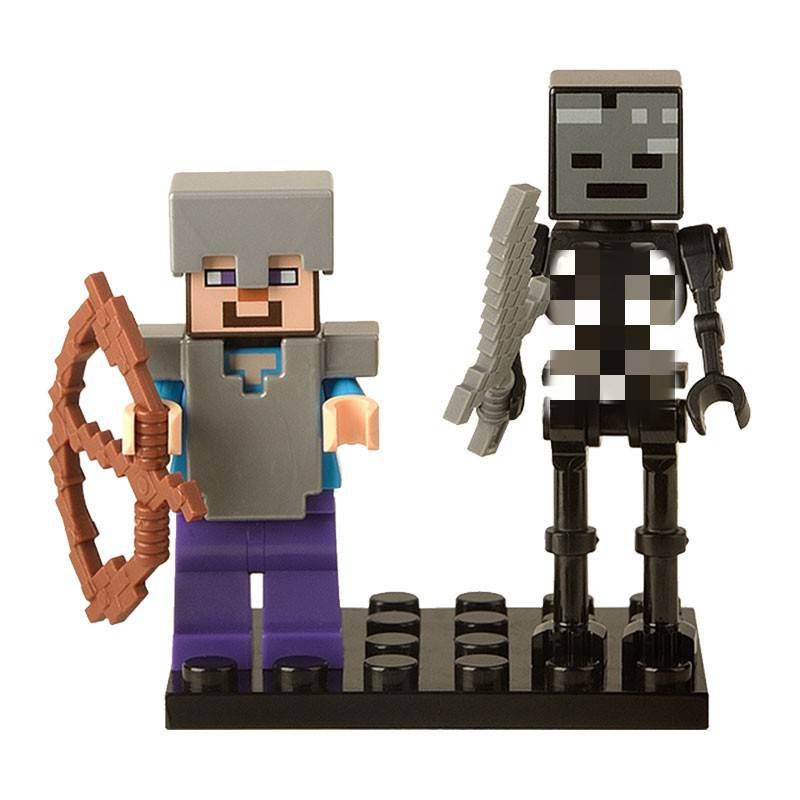 Jual Lego Steve Skeleton Minifigure Minecraft Mine Craft Zombie Bricks