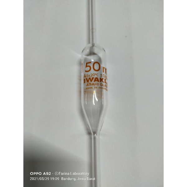 Jual Pipet Volume-Volumetric Pipette-Pipet Gondok 50ml Pyrex ClasS A ...