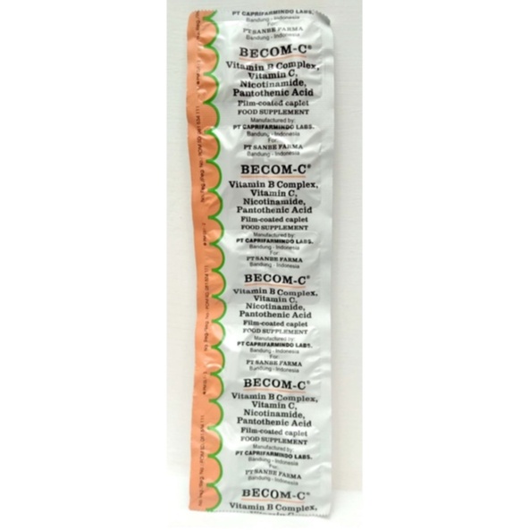 Jual Becom C Tablet/ Vitamin C 500mg/ Multivitamin dan/ Mineral Untuk ...