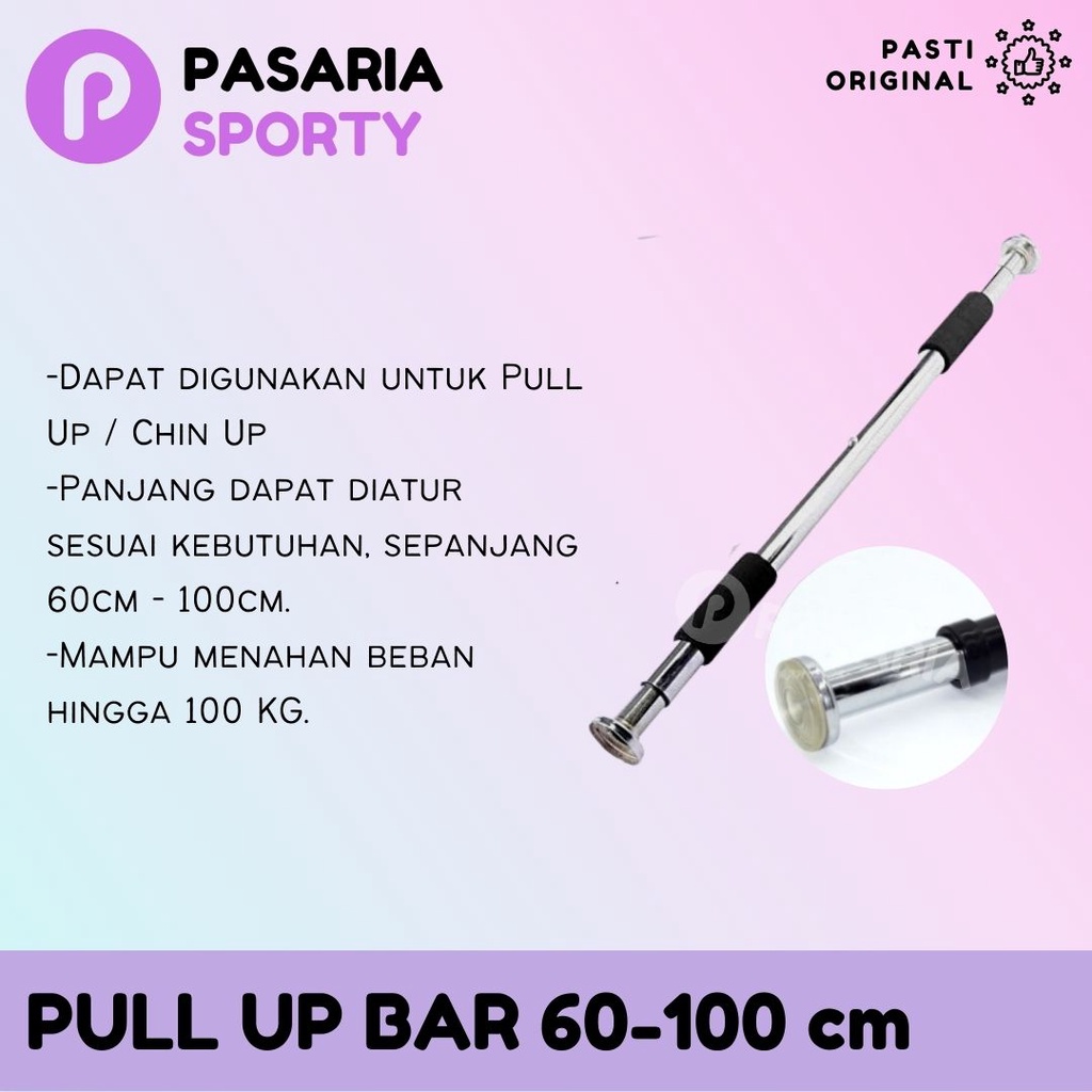 Jual PULL UP BAR 60-100cm Speeds/Chin/Chinning/Tiang PullUp Door/Pintu ...