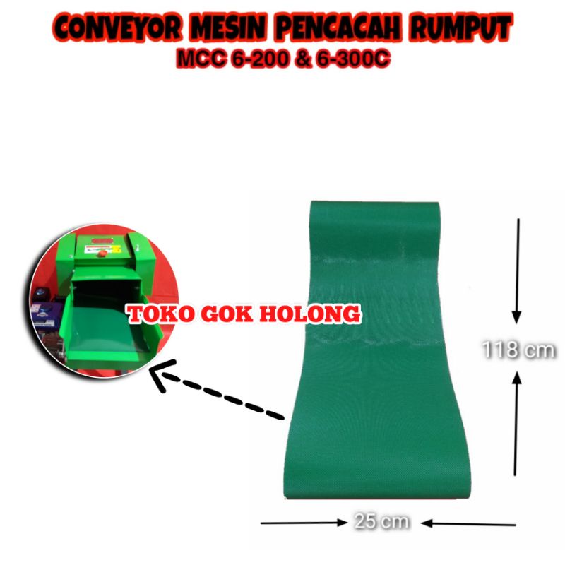 Jual Conveyor Belt Mesin Pencacah Rumput MCC 6-200 dan MCC 6-300 | Shopee Indonesia