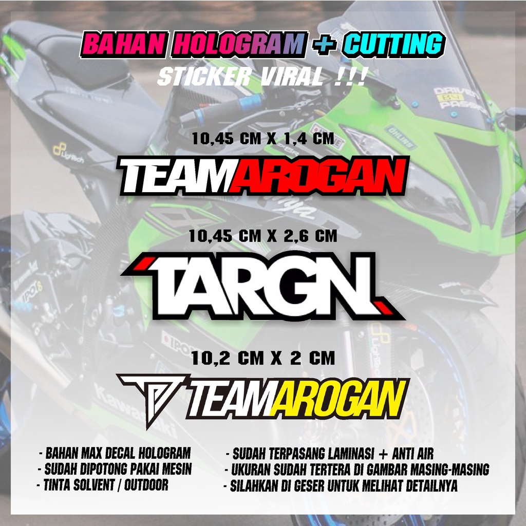 Jual sticker team arogan / team arogan terbaru / sticker team arogan ...