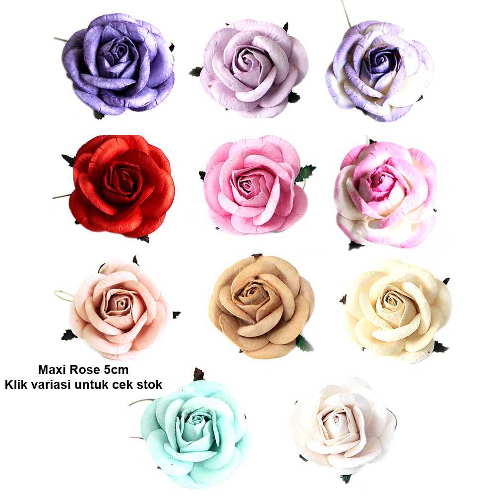Jual Bunga Mahar, Maxi Rose 5cm Per Tangkai, Bunga Mawar Kertas ...