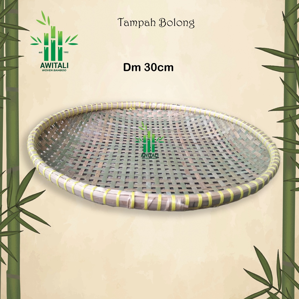 Jual Tampah Bambu Bolong 20 - 35 cm Nyiru Carang Anyaman Bambu NampaN ...