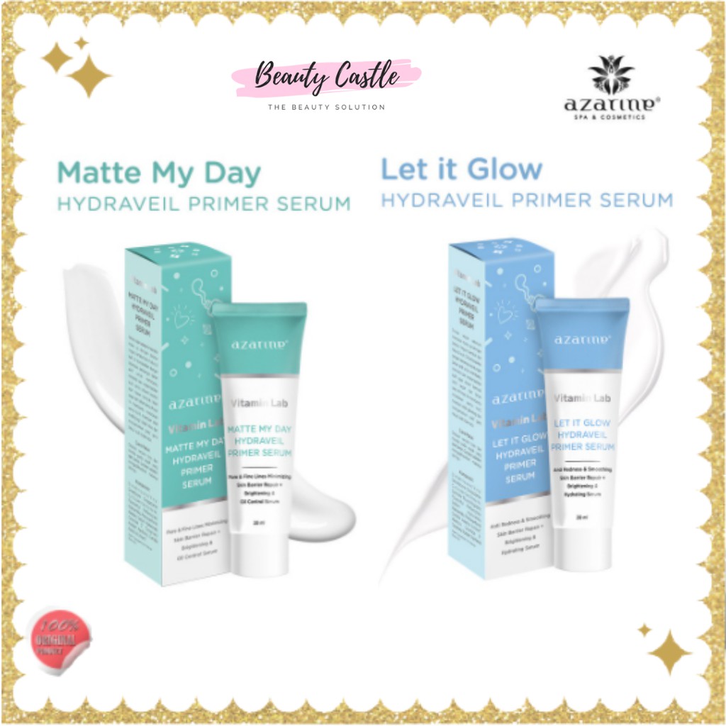 Jual AZARINE Hydraveil Primer Serum Let It Glow / Hydraveil Primer Serum Matte My Day 20ml ...