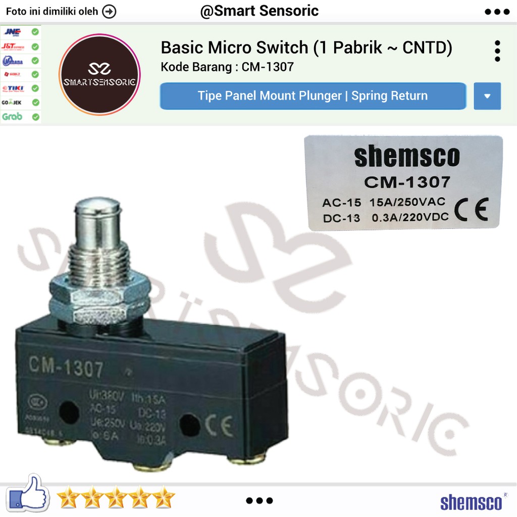 Jual Shemsco CM-1307 Limit Switch Micro Switch Setara Z-15GQ-B Omron Indonesia|Shopee Indonesia