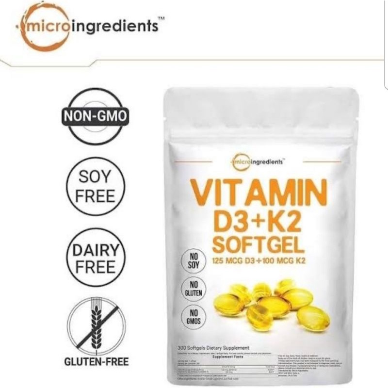 Jual Microingredients Vitamin D3 5000iu + K2 100 mcg Micro Ingredients Usa | Shopee Indonesia