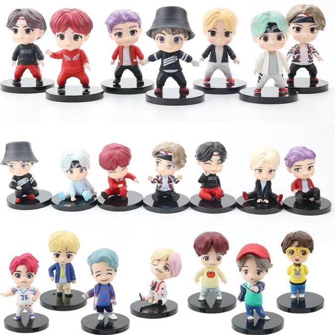 Jual ACTION FIGURE BTS BT21 ARMY BANGTAN BOYS KPOP IDOL MODEL TOPPER CAKE - MIC DROP STAND ...