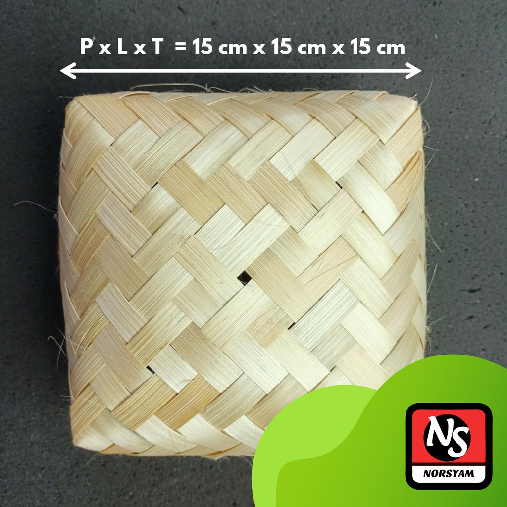 Jual Besek Bambu Anyaman Kotak 15 cm | Shopee Indonesia