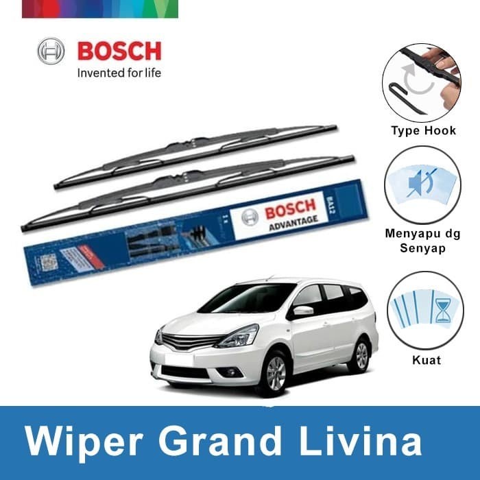 Jual WIFER BOSCH ORIGINAL NISSAN GRAND LIVINA - WIPER KARET KACA MOBIL DEPAN BELAKANG | Shopee ...
