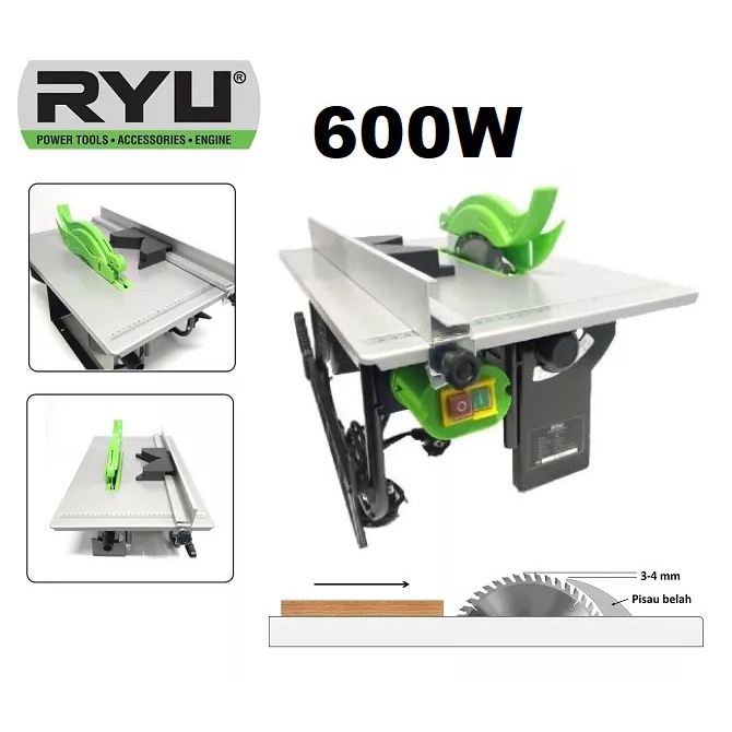 Jual Circular Saw 600W Table Meja Potong Mesin Gergaji Listrik Cutting ...