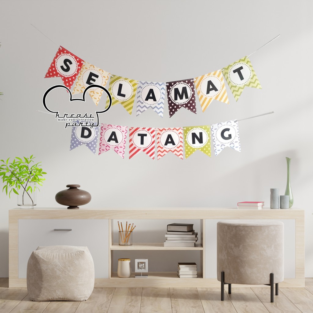 Jual Banner Selamat Datang #2 / Bunting Flag Selamat Datang / Party ...