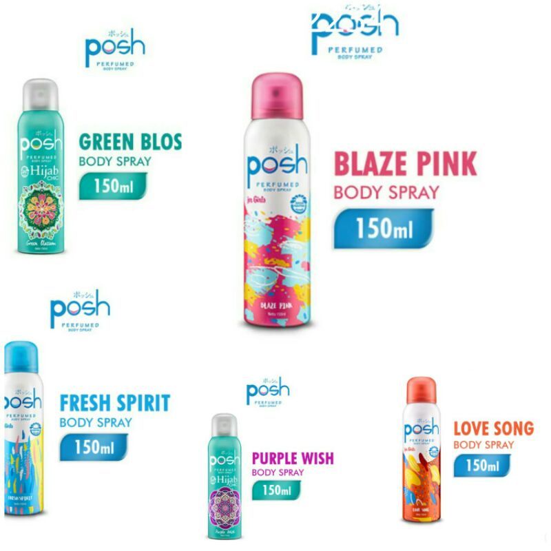 Jual Posh Perfumed Body Spray 150ml | Shopee Indonesia