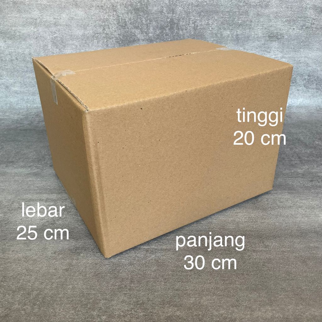 Jual BOX KARDUS 30x25x20 cm DUS PACKING BOX TYPE | Shopee Indonesia
