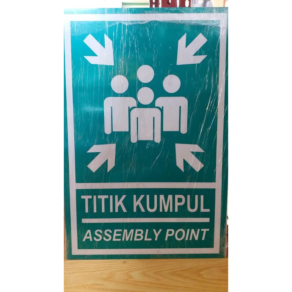 Jual Dijual perkakas PLAT TITIK KUMPUL 40X30CM / ASSEMBLY POINT RAMBU ...