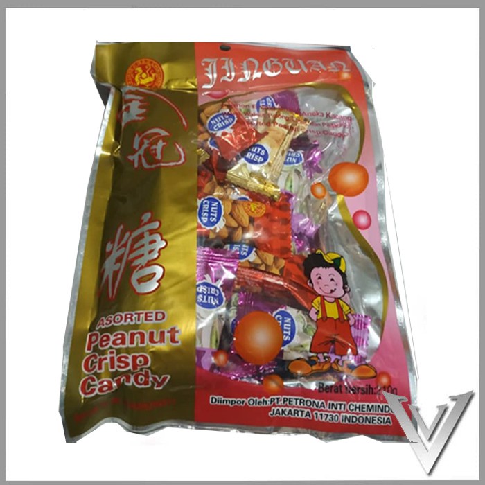 Jual Permen Jinguan / Permen Ting Ting Kacang Aneka Rasa 210 Gr / Halal ...