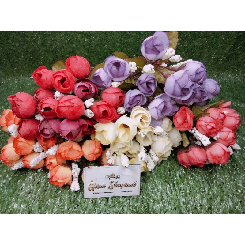 Jual ( 15 kuntum ) bunga mawar kecil / ranunculus | Shopee Indonesia