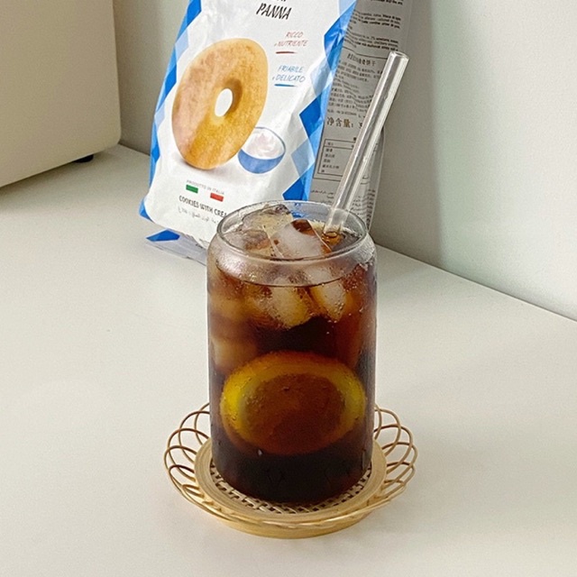 Jual Kaleng Korean Aesthetic Coffee Glass / Gelas Kopi Estetik Korea ...