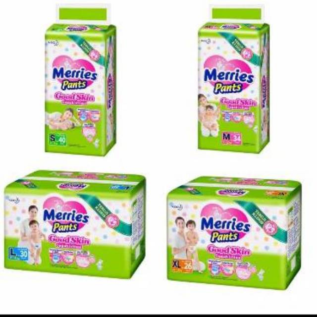 PAMPERS MERRIES S40/ M34/ L30/ XL26 | Shopee Indonesia