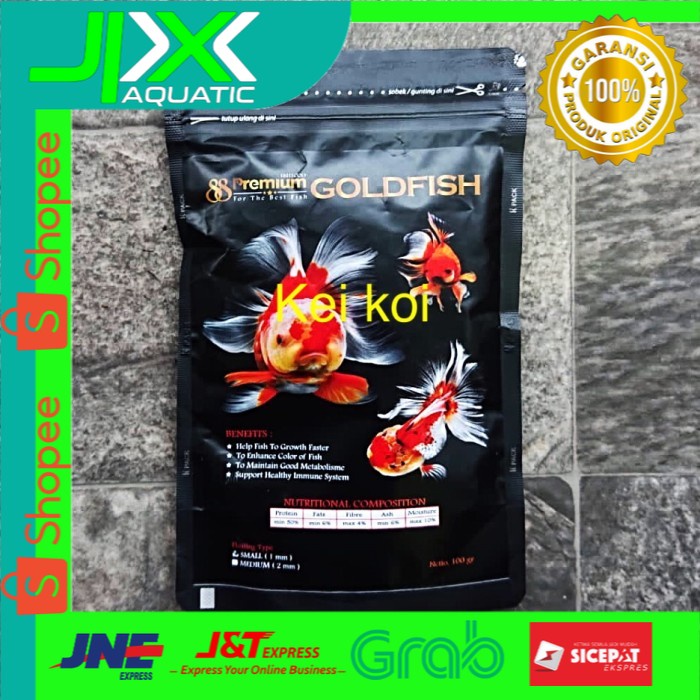 Jual PELET KOKI l PREMIUM 88 GOLD FISH 100 GRAM PAKAN IKAN HIAS ...
