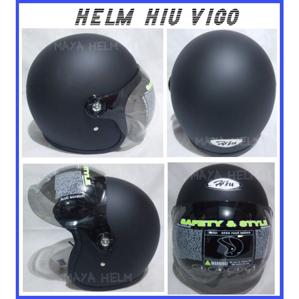 Jual Helm Hiu Vigo Black Doff Original Hiu Indonesia|Shopee Indonesia