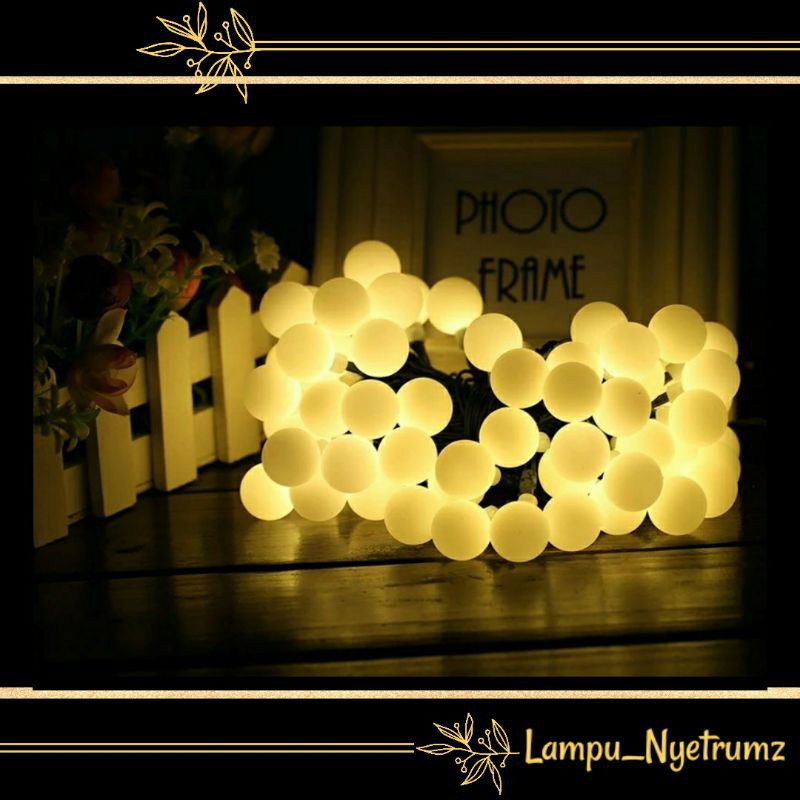 Jual Lampu Bola Anggur 7,5 meter Lampu Bulat Lampu Hias Light string ...