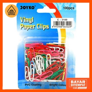 Jual Paper clip, pembatas kertas warna warni isi 100 pcs joyko | Shopee ...