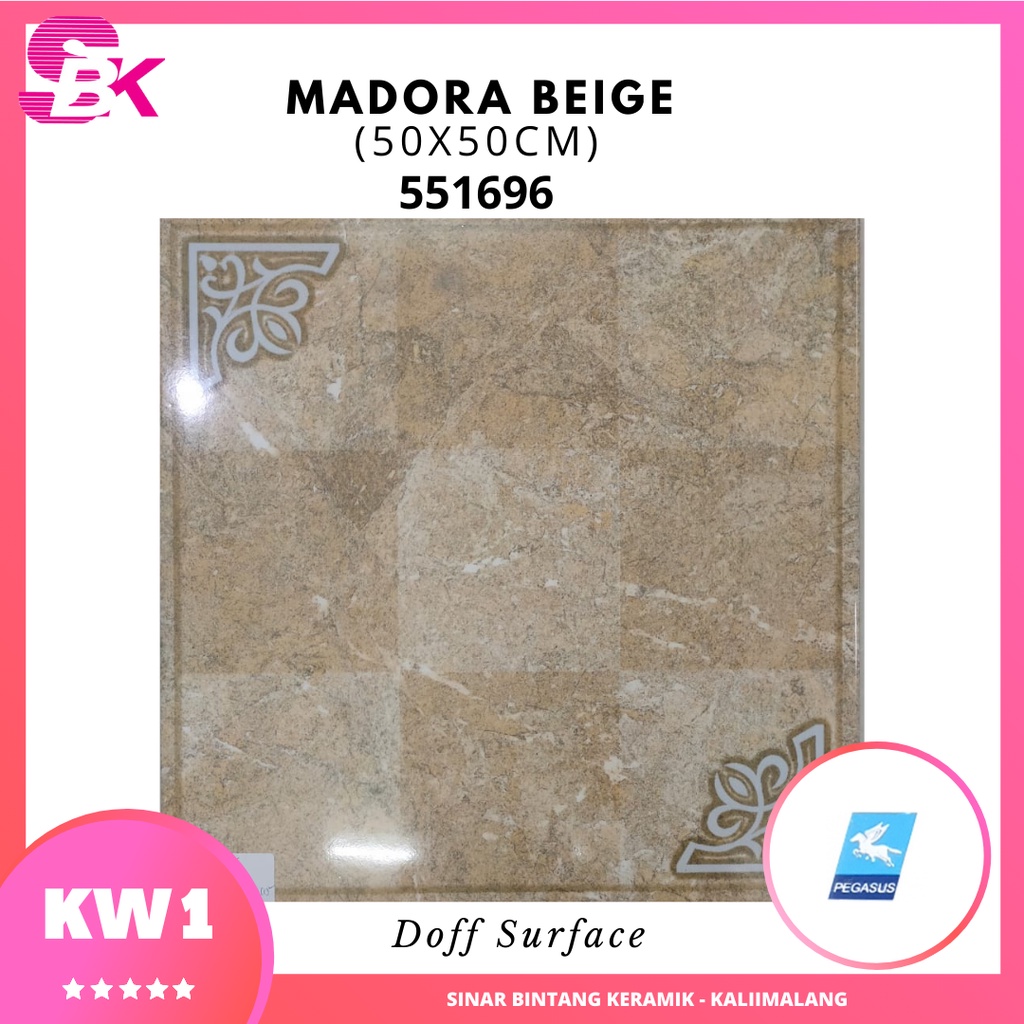 Jual Keramik Lantai 50x50 Madora Beige | Shopee Indonesia