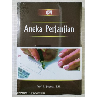 Jual BUKU ANEKA PERJANJIAN - Prof. R. Soebekti, S.H. - ORIGINAL ...