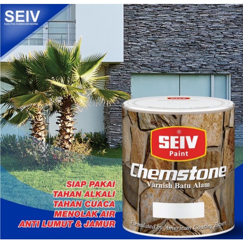 Jual SEIV CHEMSTONE VARNISH BATU ALAM 1L | Shopee Indonesia