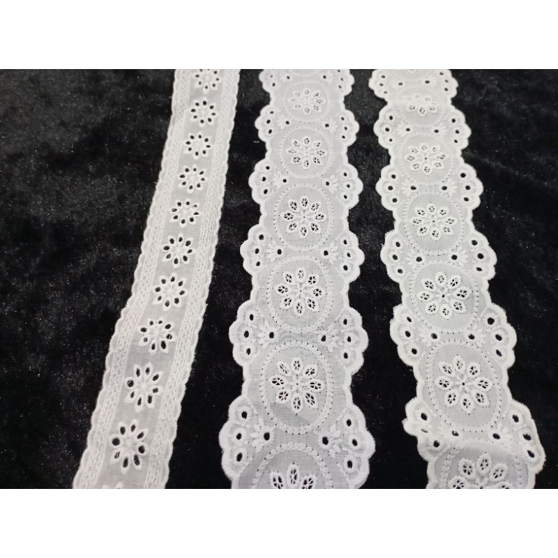 Jual renda katun jepang motif tengah lebar 4-6cm | Shopee Indonesia