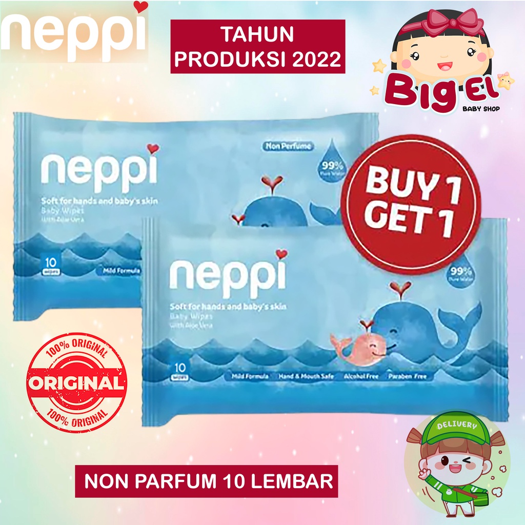 Jual NEPPI BABY WIPES NON PARFUM 10'S | BUY 1 GET 1 | TISSUE BASAH ...