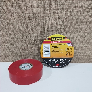 Jual 3M Isolasi Scotch 35 Vinyl Electrical Tape Red (Merah) | Shopee ...